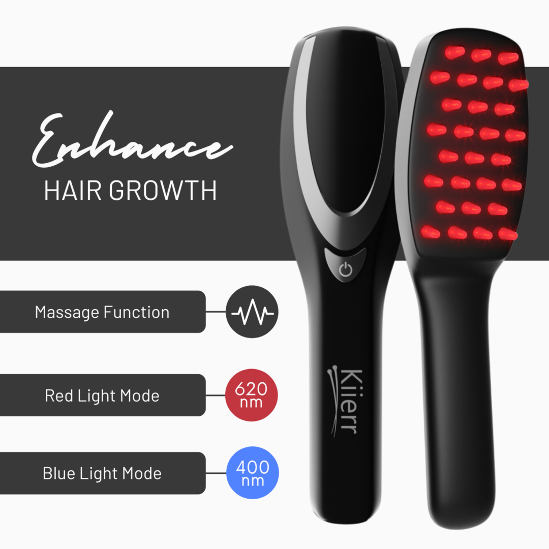 Kiierr Red/Blue Light Phototherapy Laser Massage Comb